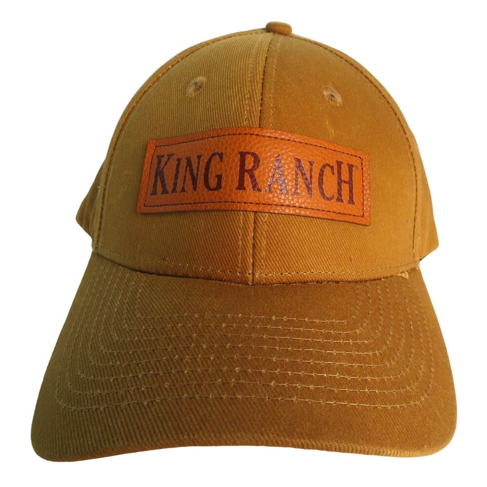 New King Ranch Waxed Canvas Leather Patch Cap Hat Col… - Gem